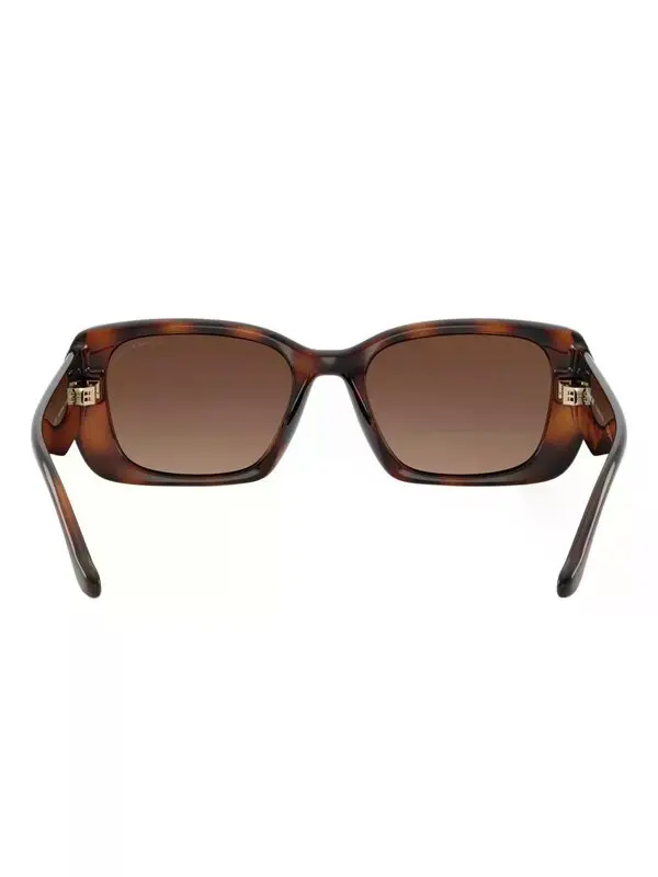 COACH Maxi Sculpted C Logo-plaque Rectangle-frame Sunglasses