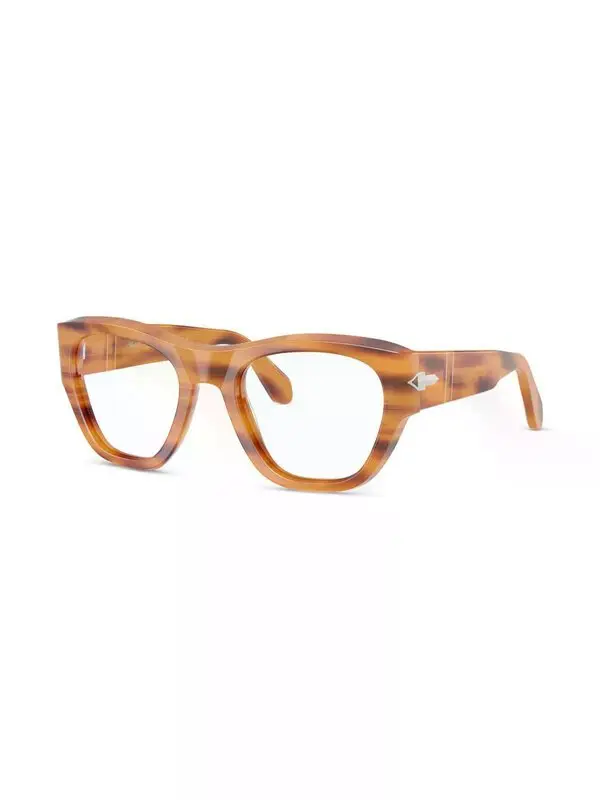 Persol Striped Square Glasses