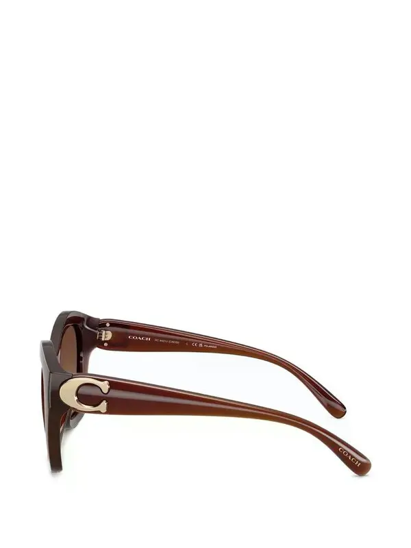 COACH Geometric-frame Polarized Sunglasses