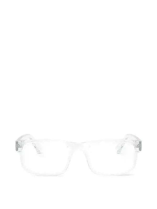 Armani Exchange Logo-print Rectangle-frame Glasses - White