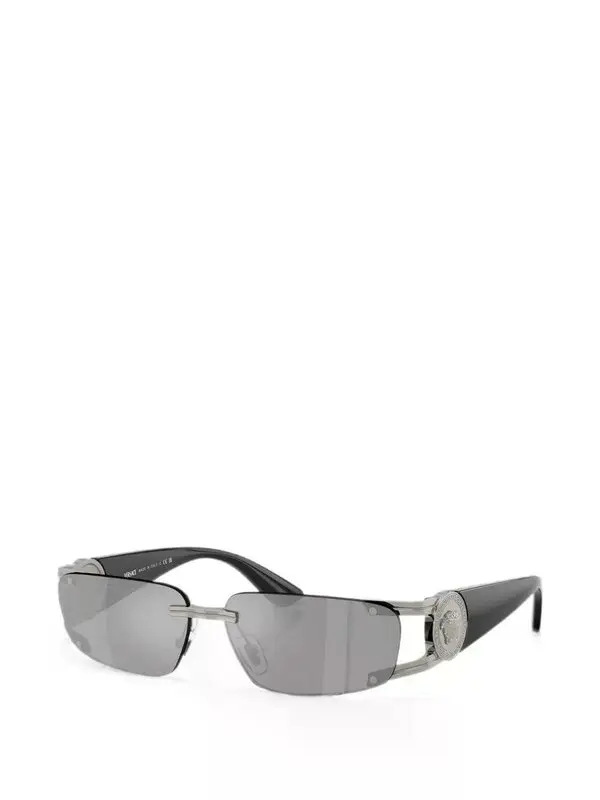 Versace Medusa Plaque Rectangle-frame Sunglasses
