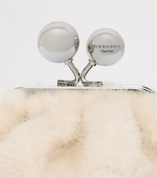 Max Mara Small Faux Fur Pasticcino Clutch Bag