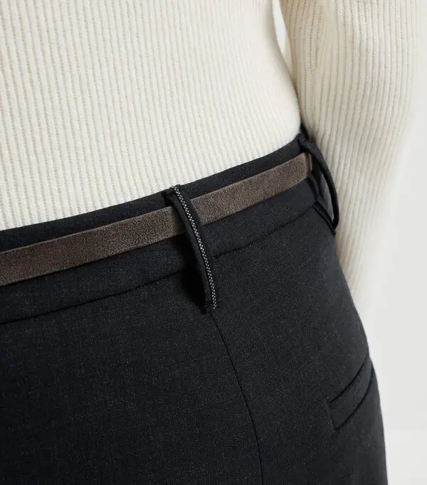 Brunello Cucinelli Wool-blend Straight Trousers