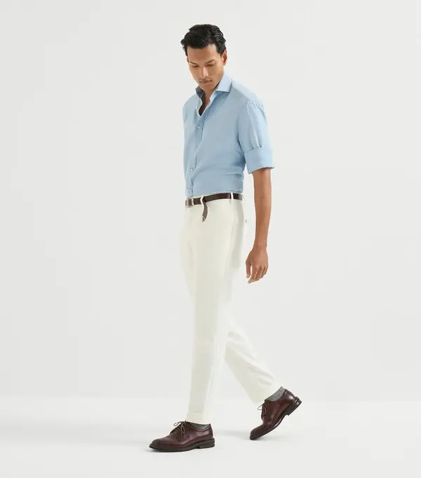 Brunello Cucinelli Cotton-virgin Wool Gabardine Trousers