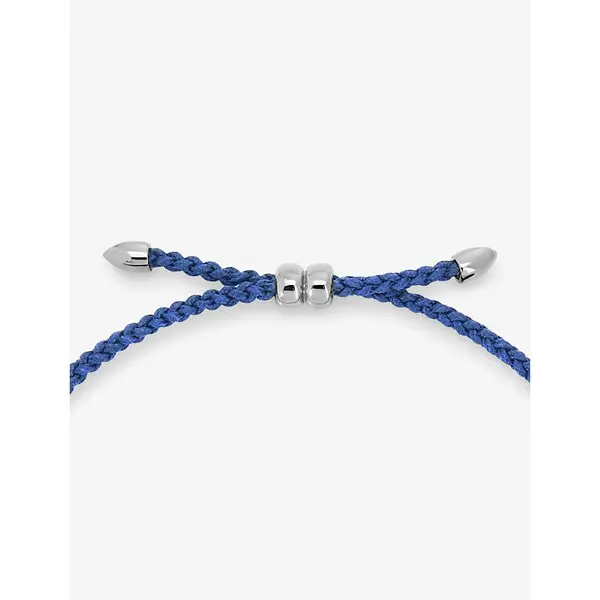 Monica Vinader Oval Sterling- And Lab Grown Diamond Cord Bracelet