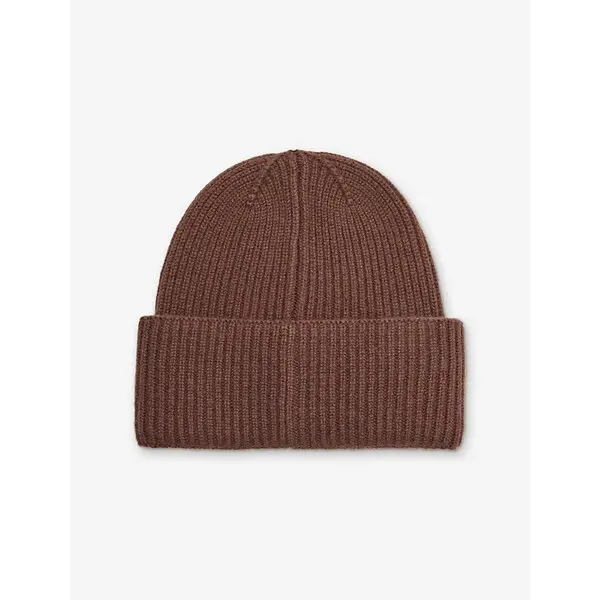 Max Mara Cashmere Beanie Hat With Embroidered Logo