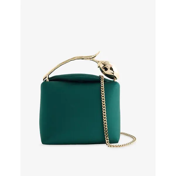 Erdem Bloom Mini Satin Top-handle Bag - Forest Green