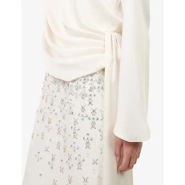 Sabina Bilenko Sequin-embellished Crepe Maxi Dress