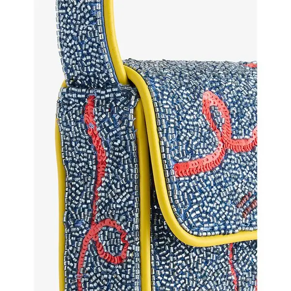 Staud Tommy Beaded Shoulder Bag