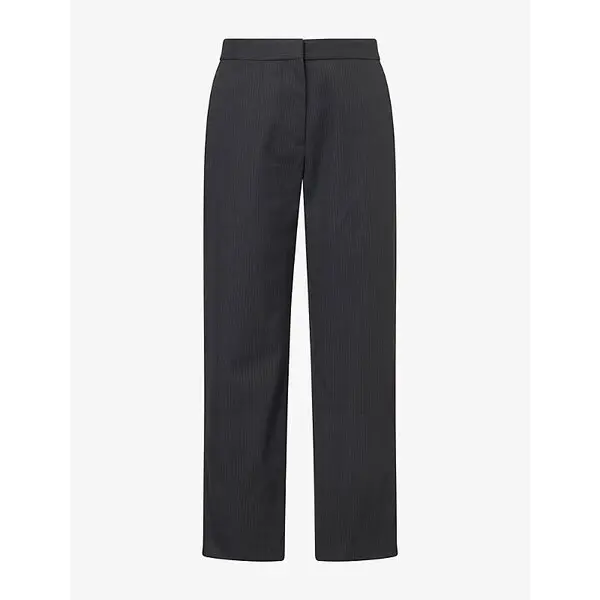THE FRANKIE SHOP Tailored Pinstriped Wool-blend Trousers