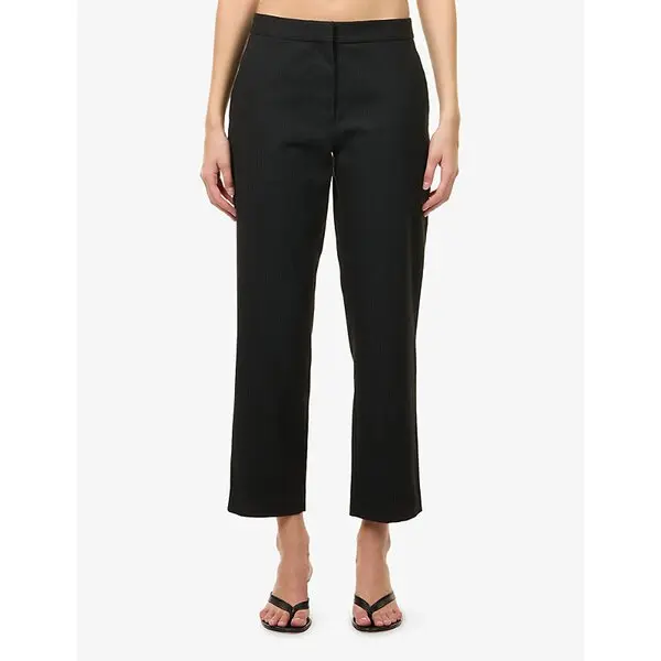 THE FRANKIE SHOP Tailored Pinstriped Wool-blend Trousers