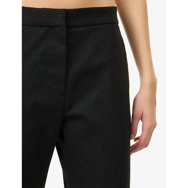 THE FRANKIE SHOP Tailored Pinstriped Wool-blend Trousers