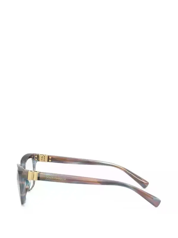 Dolce & Gabbana Striped Cat-eye Glasses