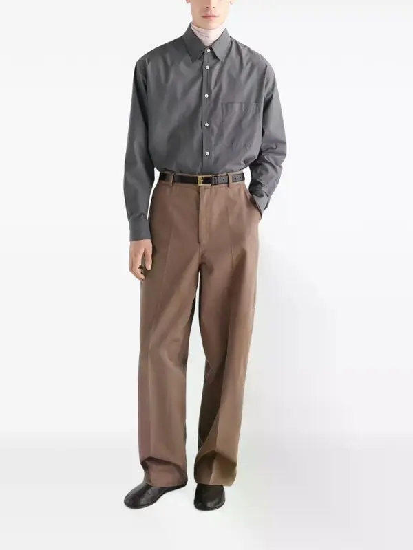 LEMAIRE Regular Shirt In Washed Cotton Silk