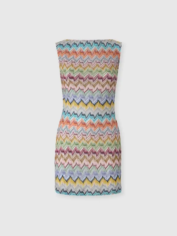 Missoni Viscose Lamé Zig Zag Mini Dress