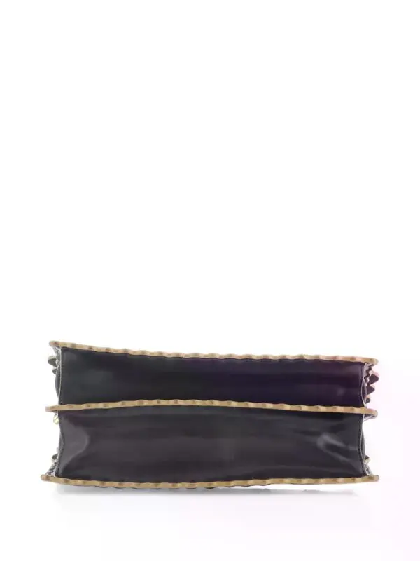 Fendi Kan I Leather Medium Shoulder Bag - Black