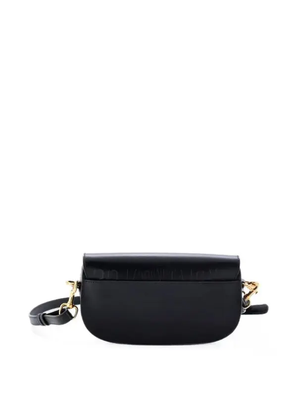 Dior Bobby Flap Bag Leather East West Crossbody Bag - Black