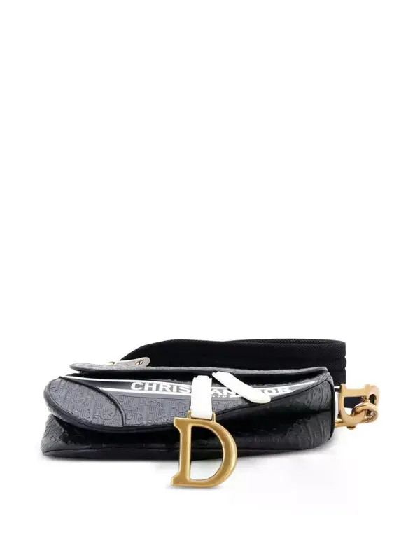 Dior Saddle Handbag Oblique Embossed Calfskin Medium Shoulder Bag