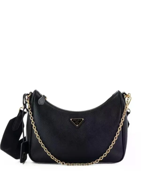 Prada Re-edition 2005 Shoulder Bag Saffiano Leather Small Crossbody Bag - Black