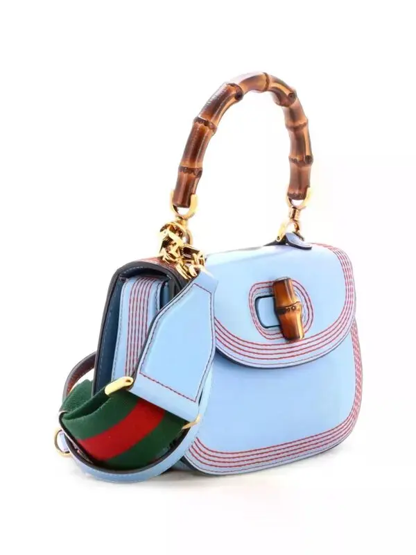 Gucci Bamboo 1947 Top Handle Bag In Leather