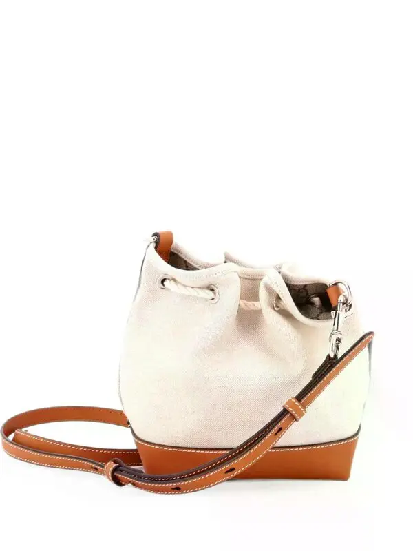 Gucci Logo Printed Canvas Bucket Bag - Brown