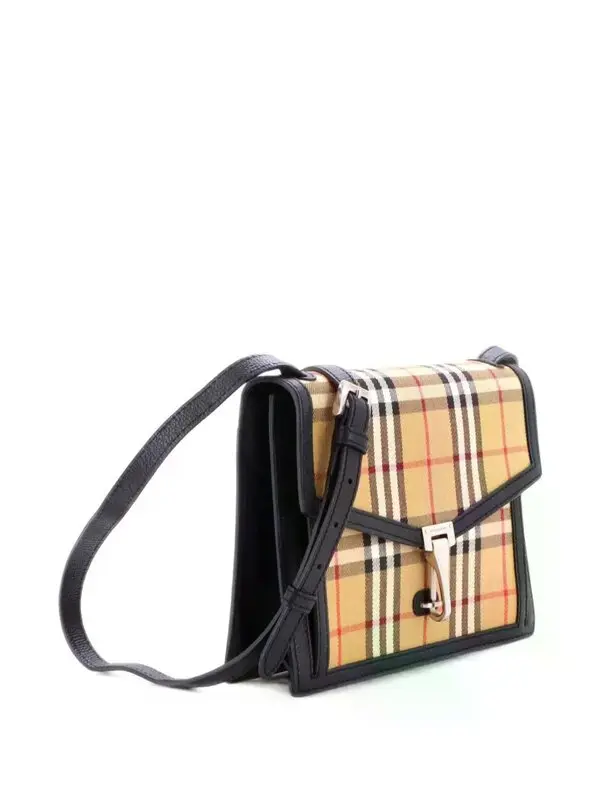 Burberry Macken Vintage Check Canvas Small Crossbody Bag