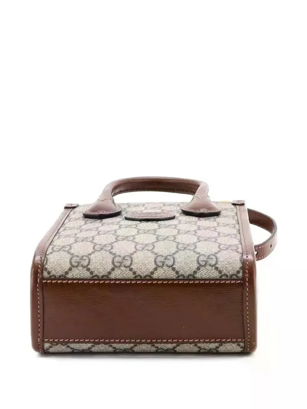 Gucci Interlocking G Patch Tote Gg Coated Canvas Mini Satchel