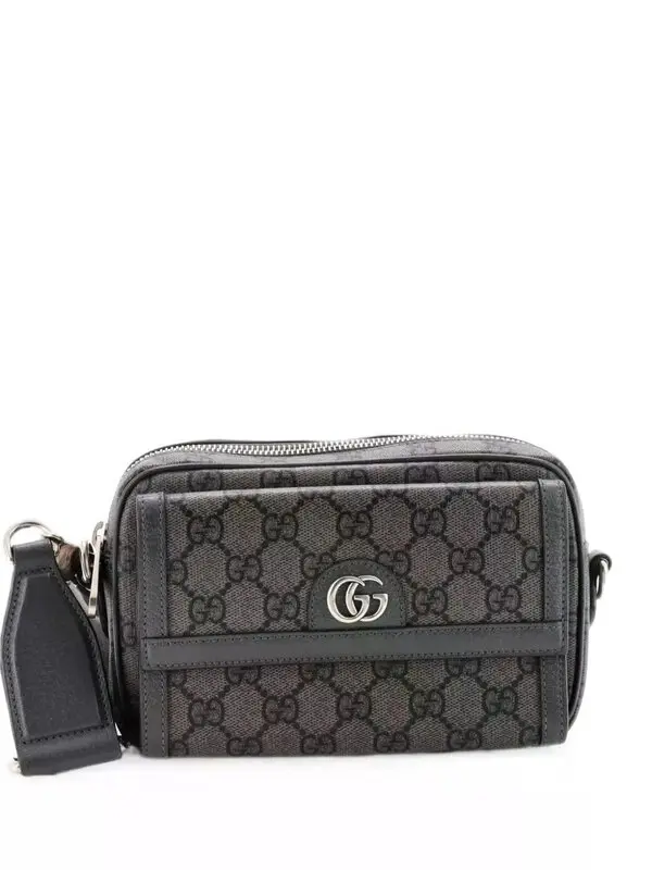 Gucci Ophidia Front Pocket Camera Bag Gg Coated Canvas Mini Shoulder Bag