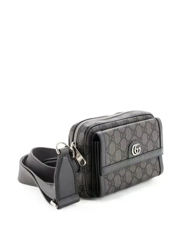 Gucci Ophidia Front Pocket Camera Bag Gg Coated Canvas Mini Shoulder Bag