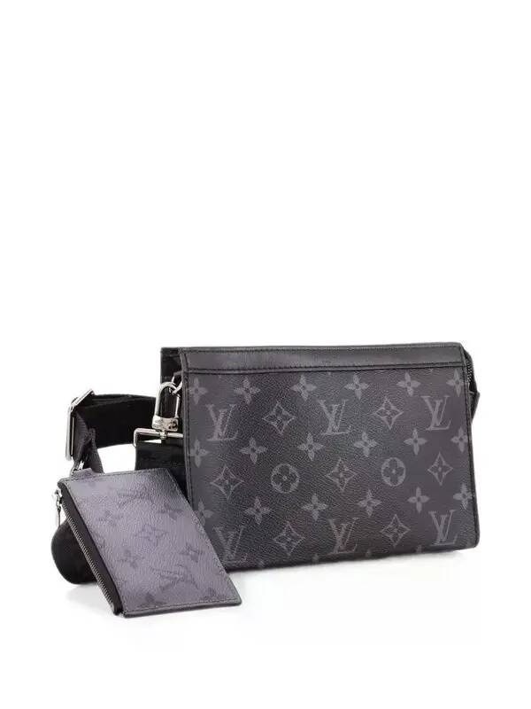 LOUIS VUITTON Gaston Wearable Wallet Monogram Eclipse Canvas Crossbody Bag