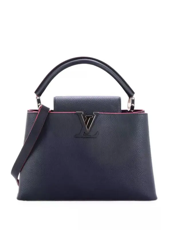 LOUIS VUITTON Capucines Bag Leather Pm Satchel