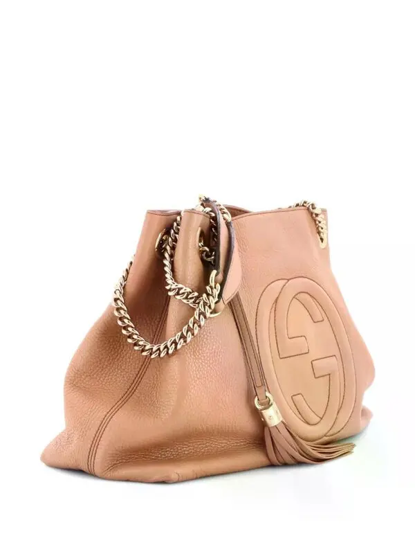 Gucci Soho Chain Strap Leather Medium Shoulder Bag - Neutrals