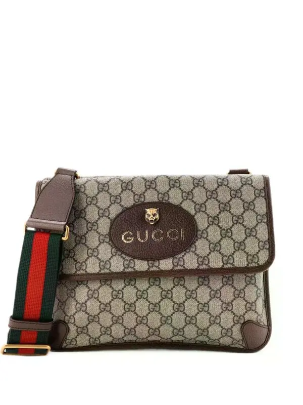 Gucci Gg Coated Canvas Messenger Bag - Brown