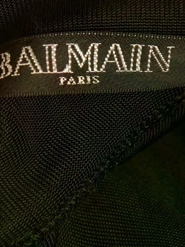 Balmain Polka-dot Mesh Panel Mini Dress