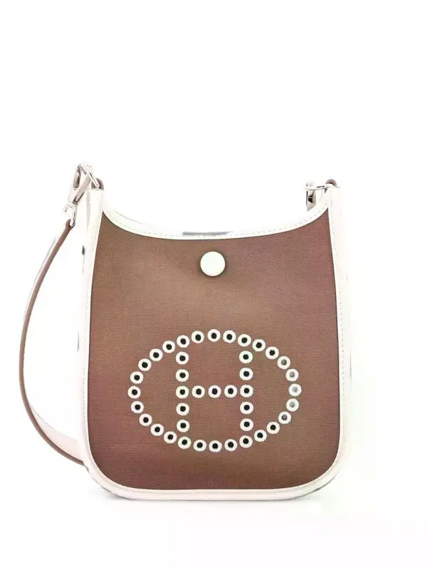 Hermès Neo Evelyne Tpm Toile And Leather Crossbody Bag - Grey