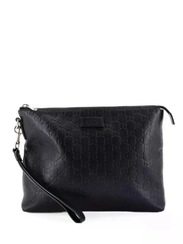 Gucci Signature Soft Wristlet Clutch Bag