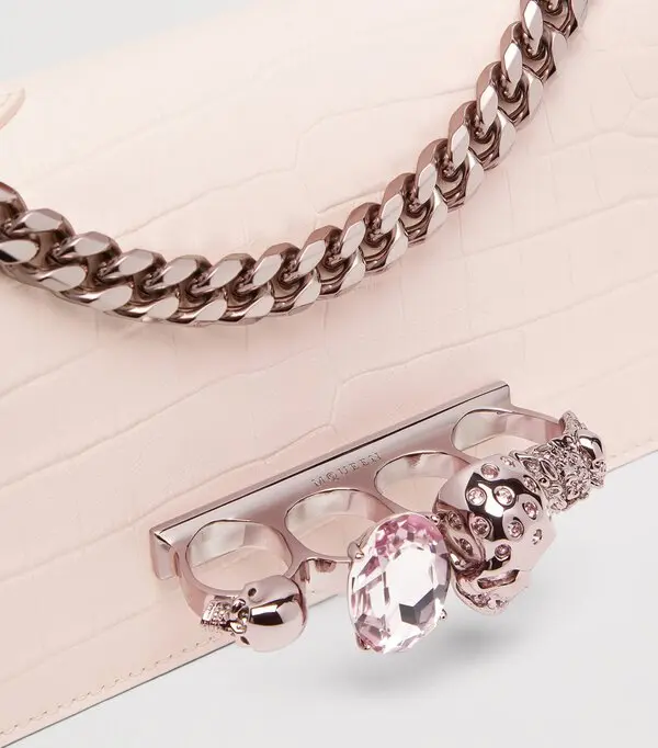 Alexander McQueen Mini Leather Jewelled Shoulder Bag
