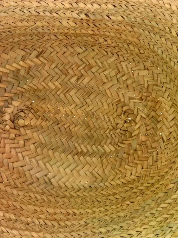 Celine Triomphe Basket Raffia With Leather Large Shoulder Bag