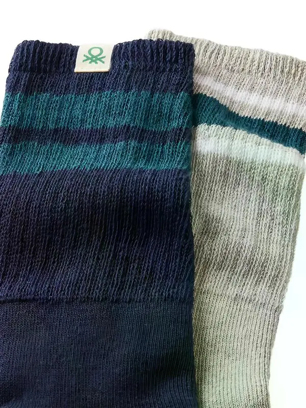 BENETTON Striped Knitted Socks