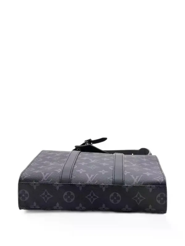 LOUIS VUITTON Sac Plat Cross Bag Monogram Eclipse Canvas Tote Bag