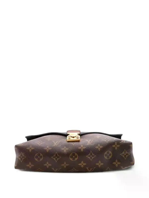 LOUIS VUITTON Pallas Chain Monogram Canvas And Calfskin Shoulder Bag - Black