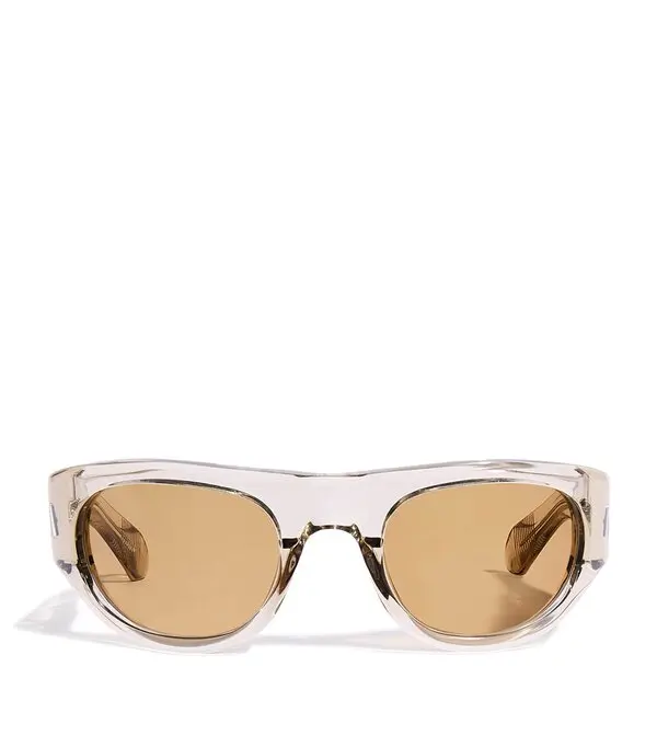JACQUES MARIE MAGE Acetate Oval Sunglasses - White