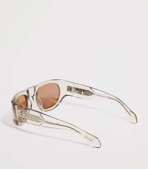 JACQUES MARIE MAGE Acetate Oval Sunglasses - White