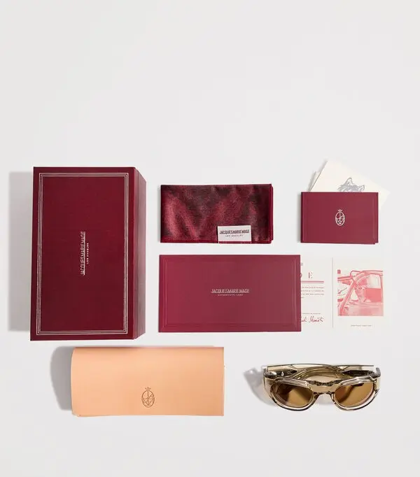JACQUES MARIE MAGE Acetate Oval Sunglasses - White