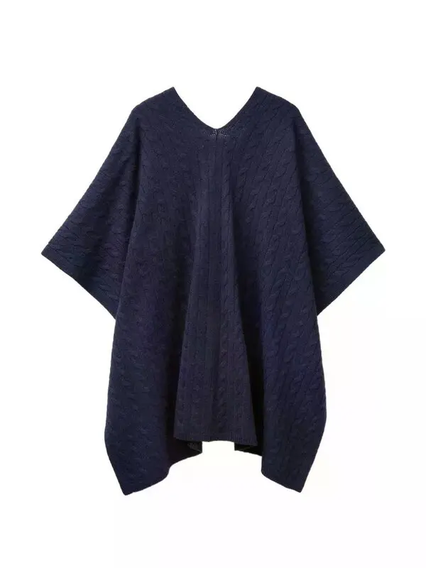 BENETTON Cable-knit V-neck Cardigan