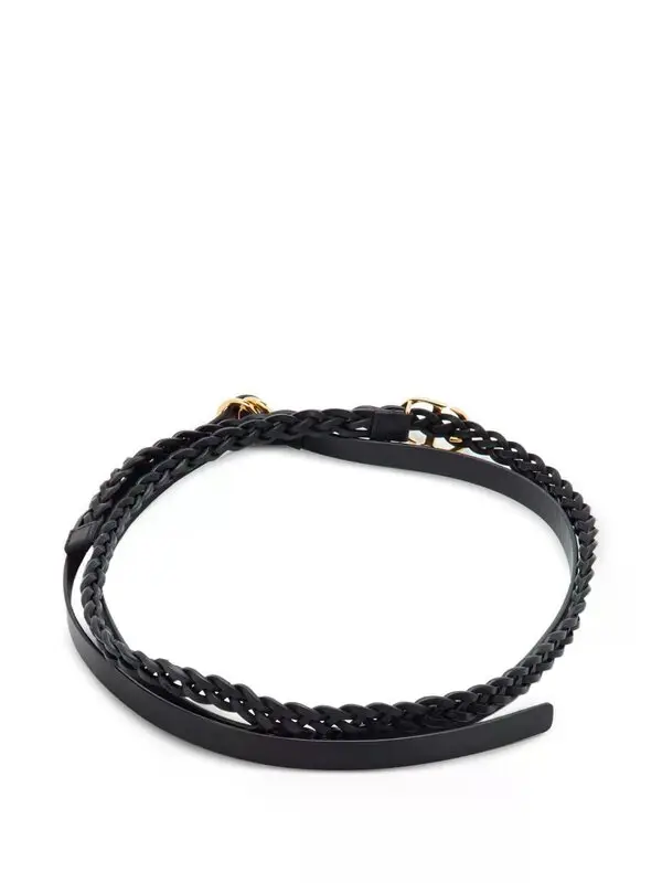 Dior Braided Leather Belt With Cd Buckle