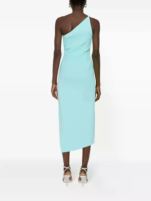David Koma Crystal Ball One-shoulder Midi Dress