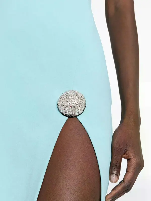 David Koma Crystal Ball One-shoulder Midi Dress