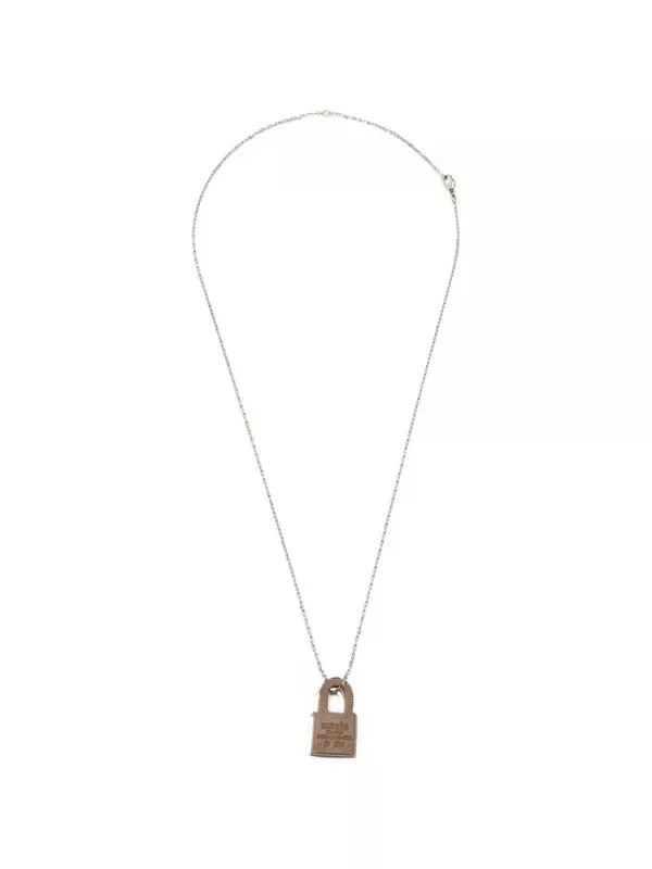 Hermès O’kelly Leather Pendant Necklace - Silver