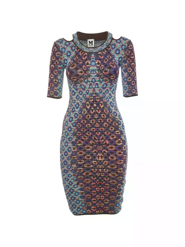 Missoni Patterned-knit Cutout-shoulder Midi Dress